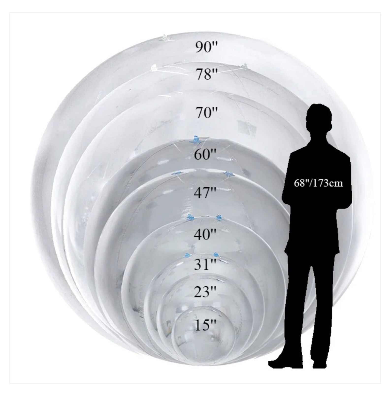 Giant Inflatable Mirror Balls Reusable Huge Round Metallic Balloon Orbs ...