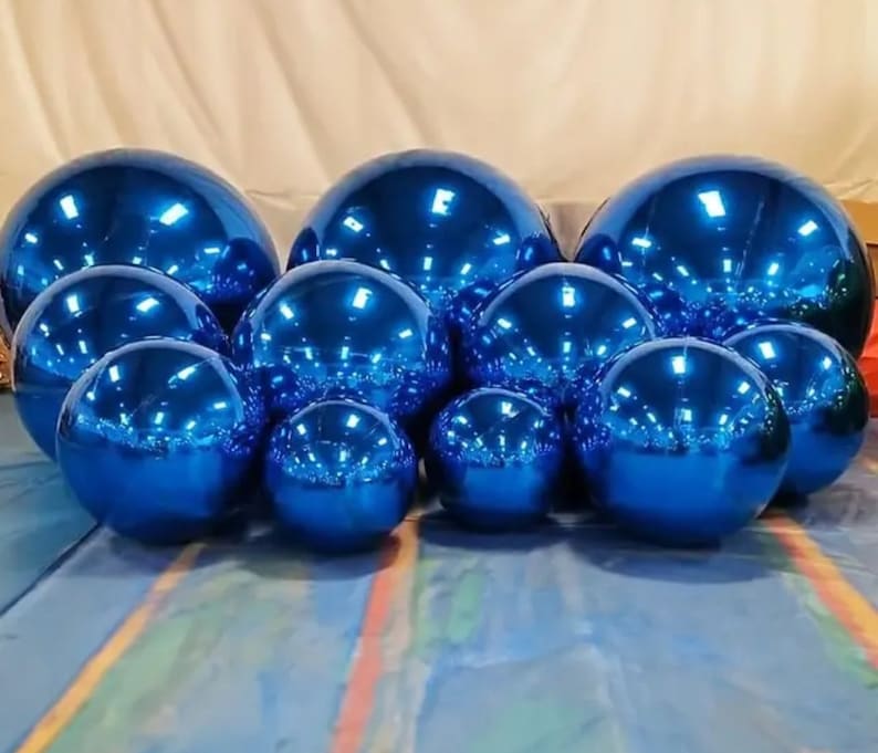 Giant Inflatable Mirror Balls: Reusable Metallic Balloon Orbs - Etsy