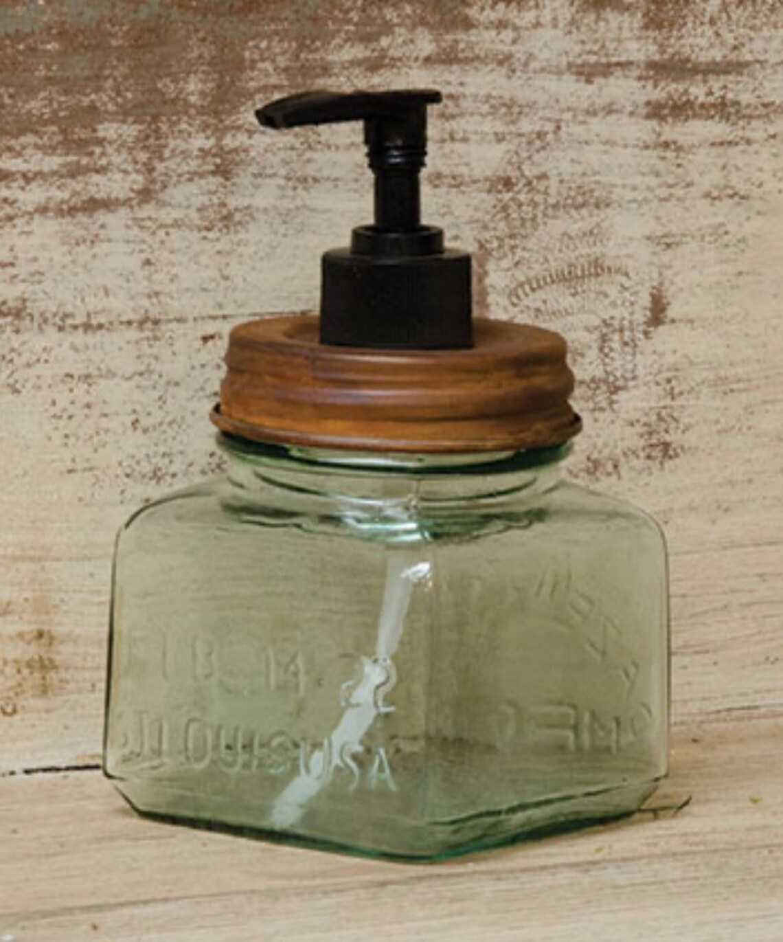 Rustic Farmhouse Decor Soap Dispenser With Rusty Lid - Etsy