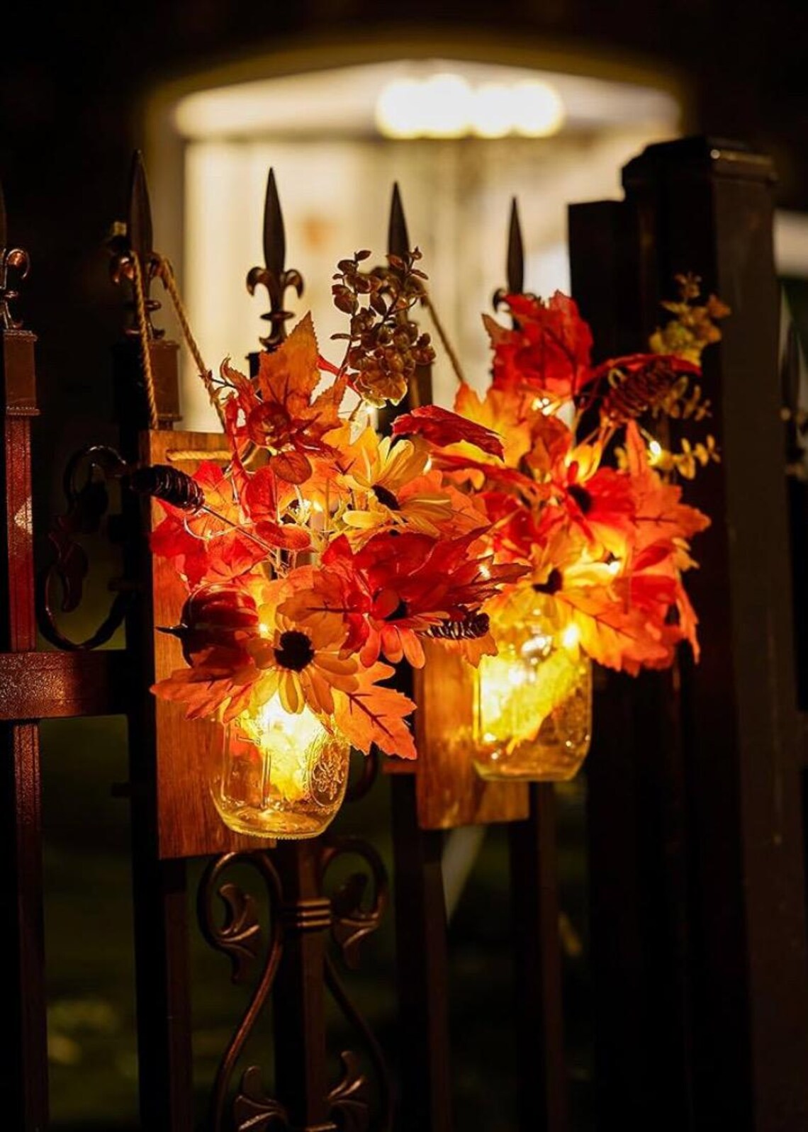 Fall Decorations for Home Mason Jar Sconces Set of 2 Home Decor Wall ...