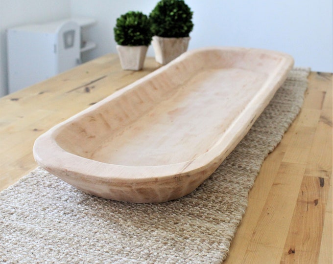 Extra Large Dough Bowl Table Centerpiece Home Decor Wooden Bowl Farmhouse Kitchen Decor