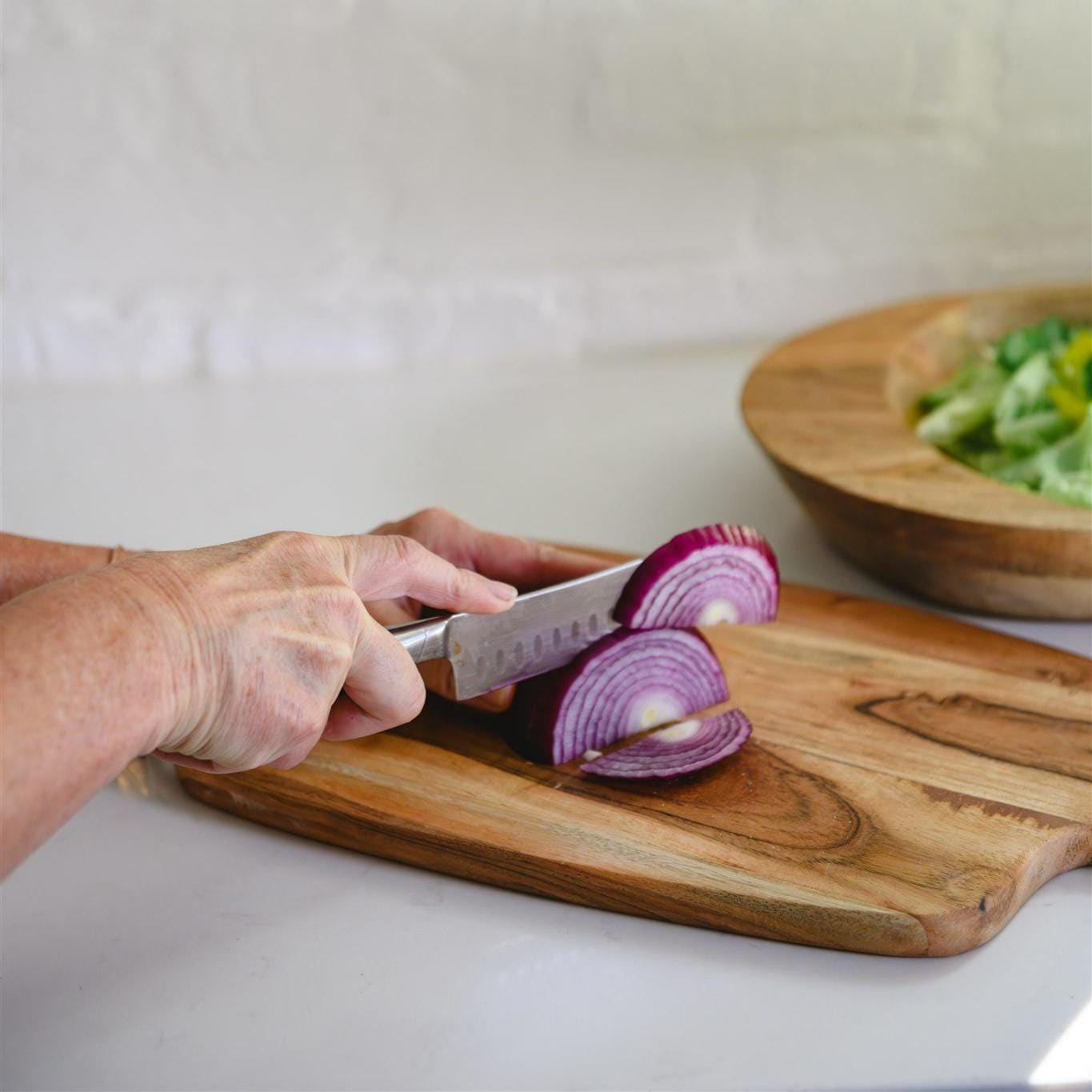 Solid Wood Cutting Board Gift Set, With Handle, Homeware Kitchen Decor ...