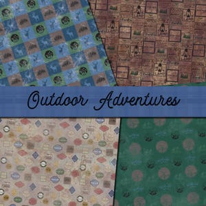 Outdoor Adventures | Digital Paper Pack | 12x12" High-res Images ...