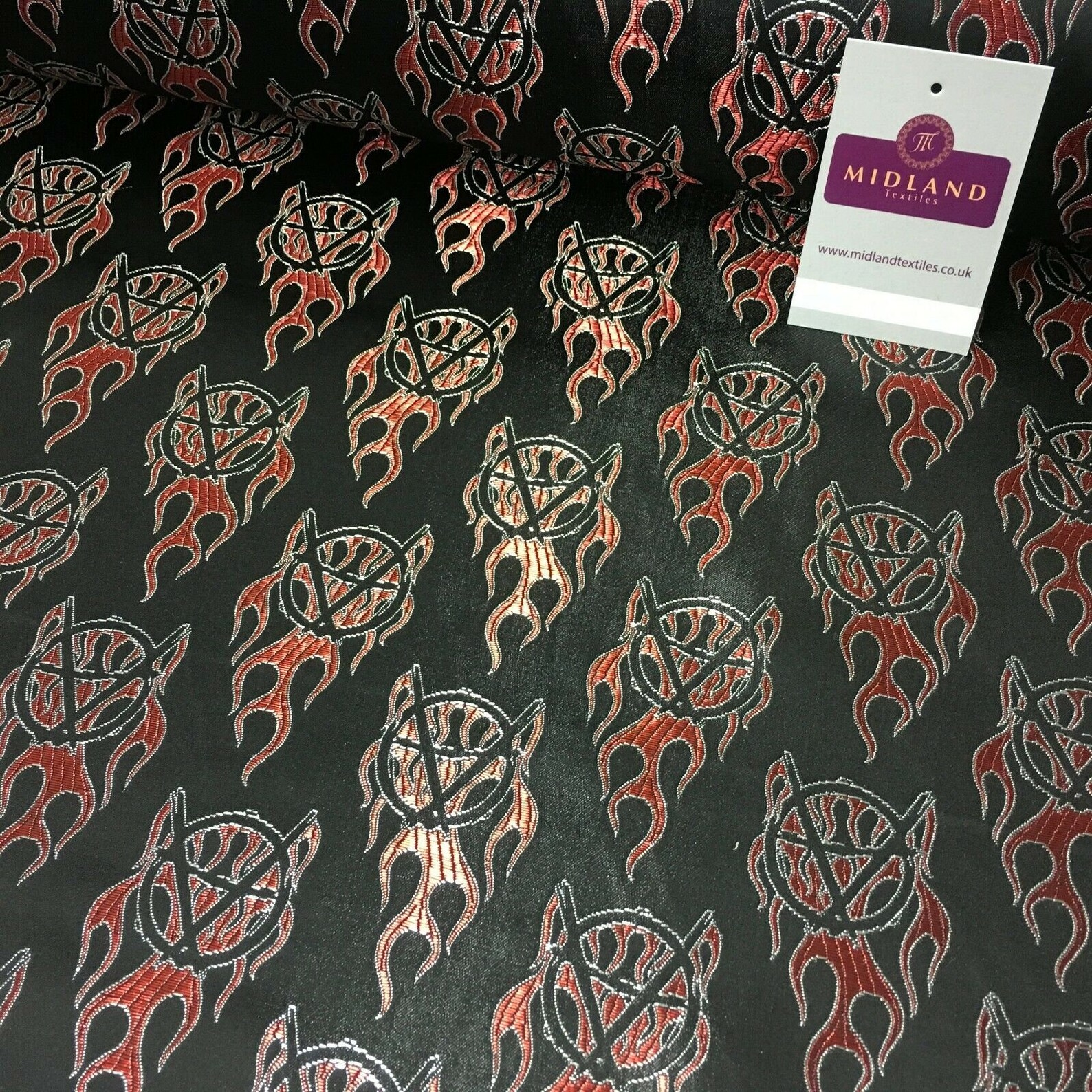 Chinese Black and Red Symbol Brocade Waistcoat Dress Fabric 110cm Wide ...