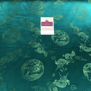 Traditional Oriental Gold Dragon Silk Satin Brocade 45" Wide M60 Mtex ...