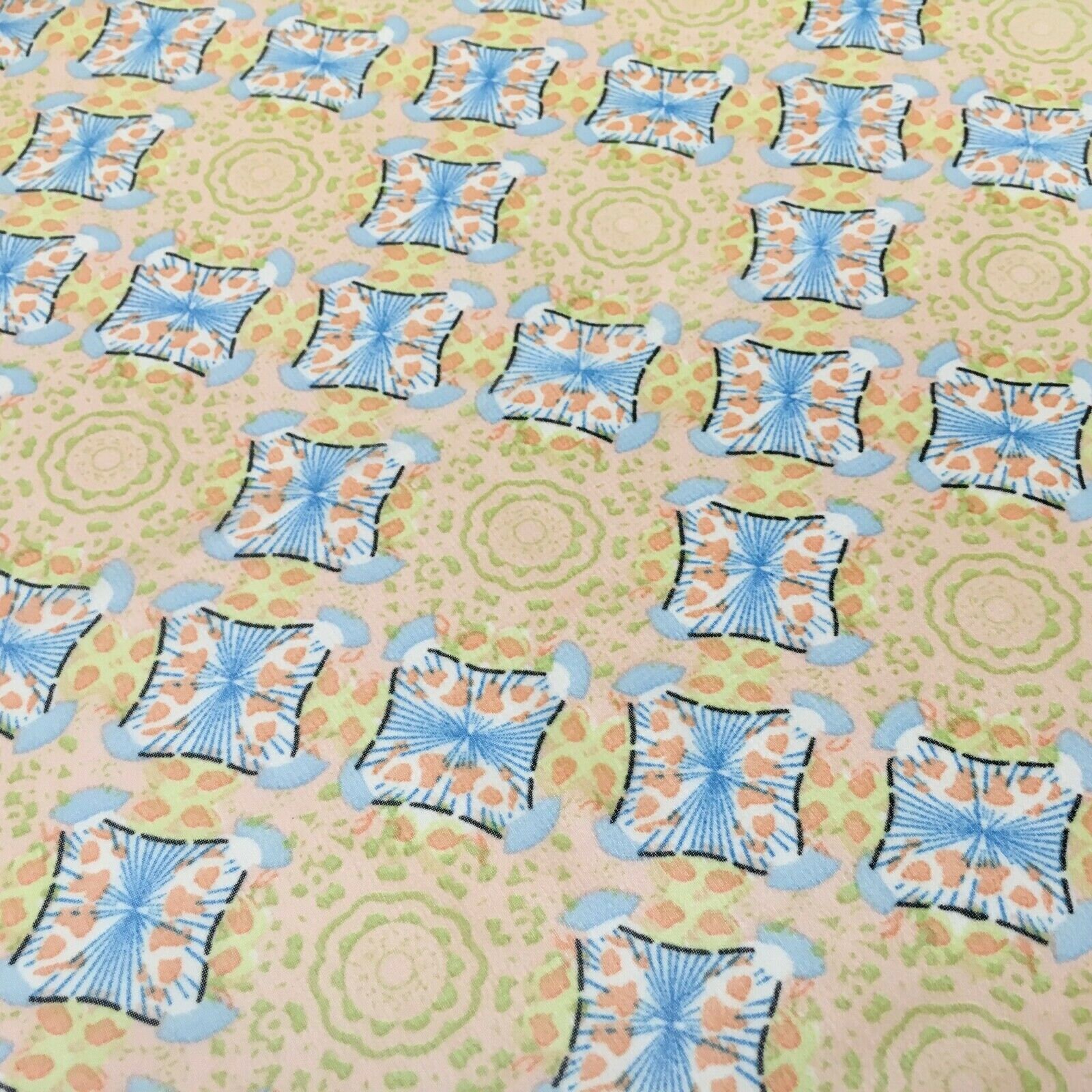 Peach Lime Diamond Geometric Crepe Chiffon Dress Fabric 150 Cm - Etsy UK