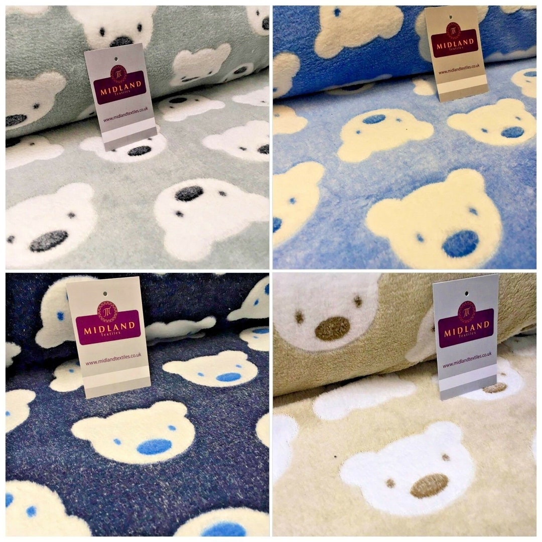 Teddy Bears Soft Cuddle Fleece Fabric Ideal for Blankets - Etsy UK