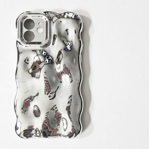 Silver Wavy Bubble Phone Case - Etsy