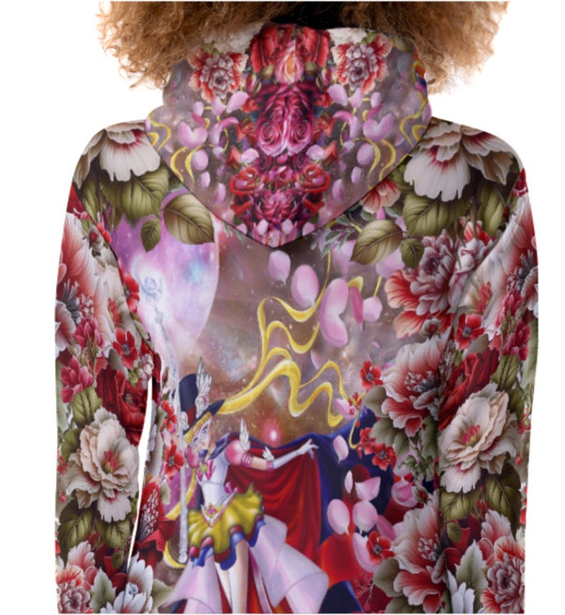 CJF Designs Sailormoon 30th Anniversary Floral Women's Heavy Fleece ...