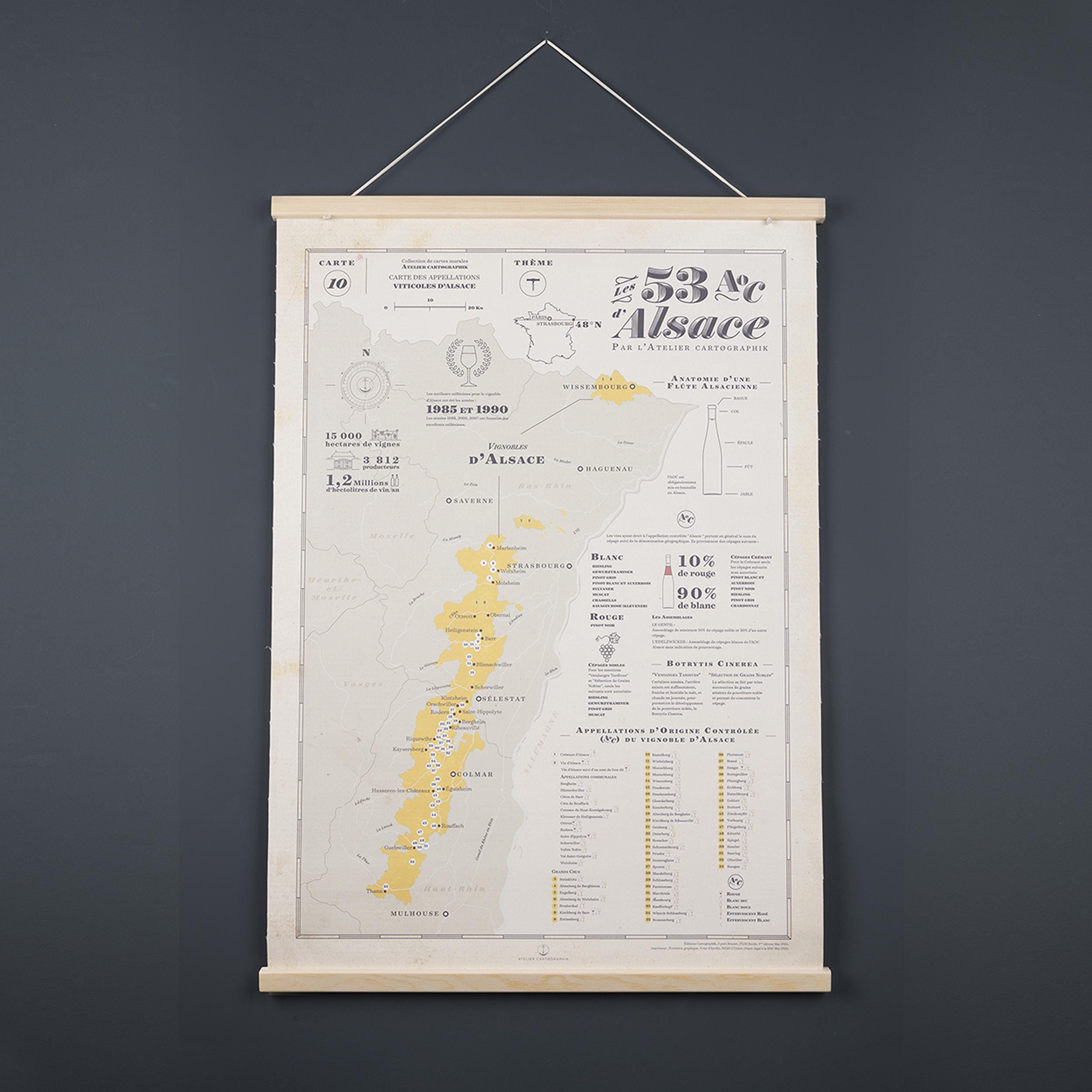 Vines Map of France, Map of French Vineyards, Old School Map, Vineyards ...