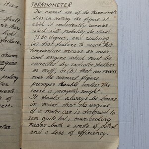 Handwritten Notebook of Motoring Notes 1939-1940 - Etsy Canada