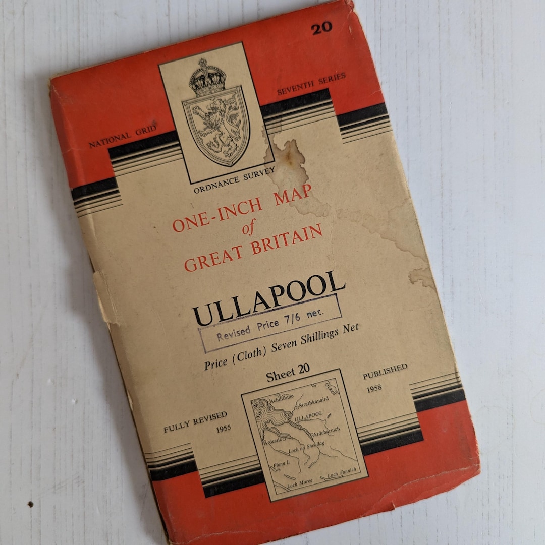 Vintage Ordnance Survey One-inch Map of Great Britain Cloth Map ...