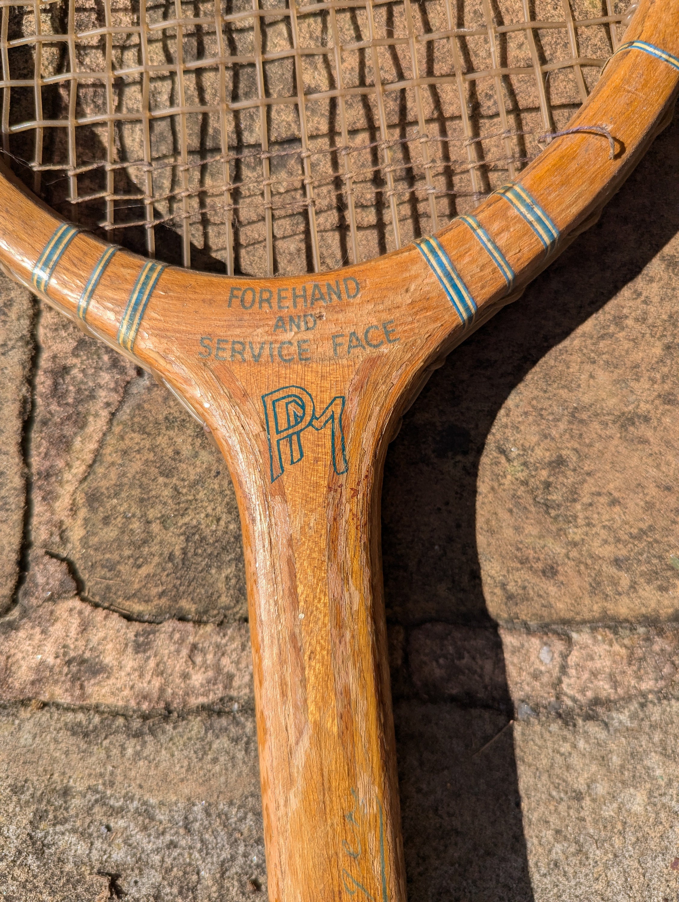 Vintage PM Wooden Tennis Racket Wall Decor Games Room - Etsy
