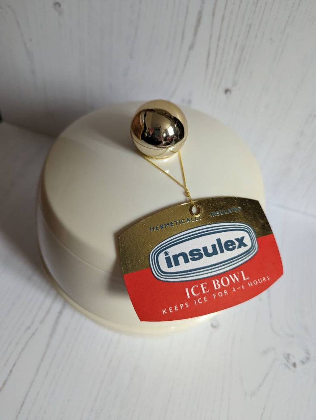 1970s Insulex Cream Plastic Ice Bucket Mid-century Modern Ice Bowl ...
