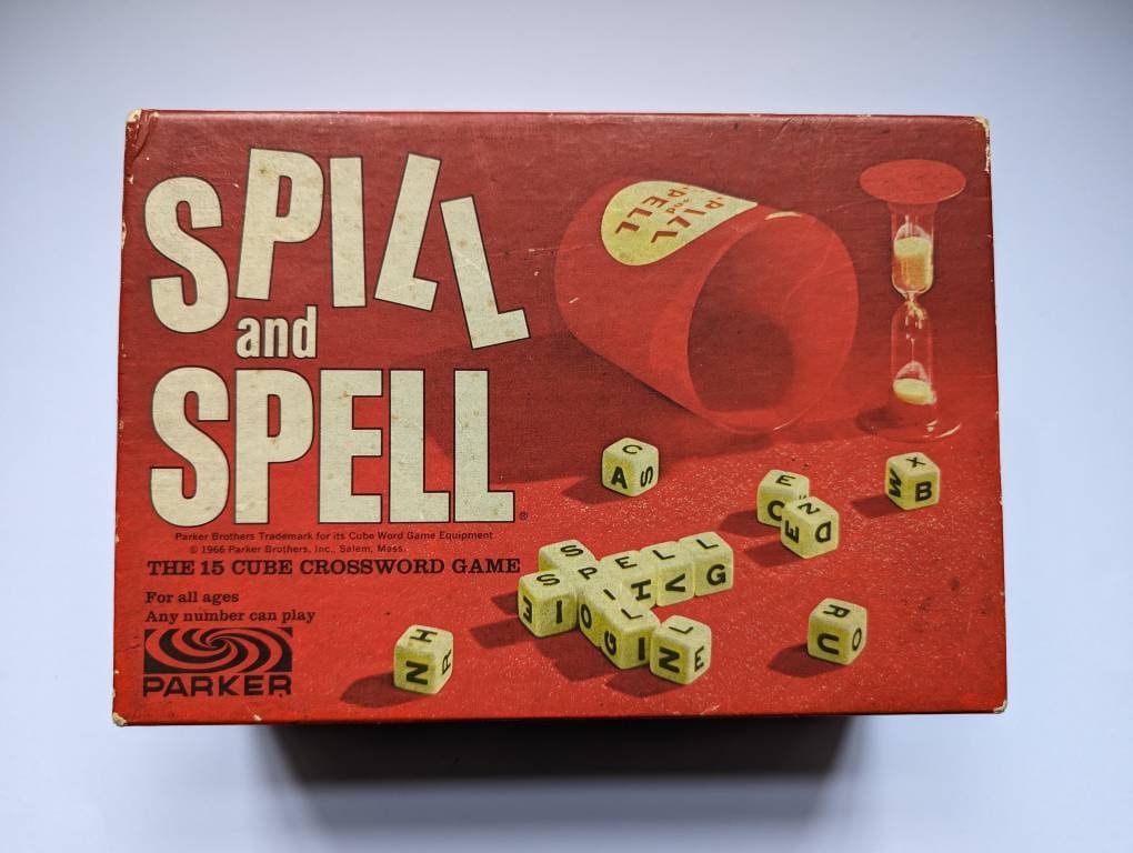 Vintage Parker Spill and Spell Game 1966 Spelling Game - Etsy