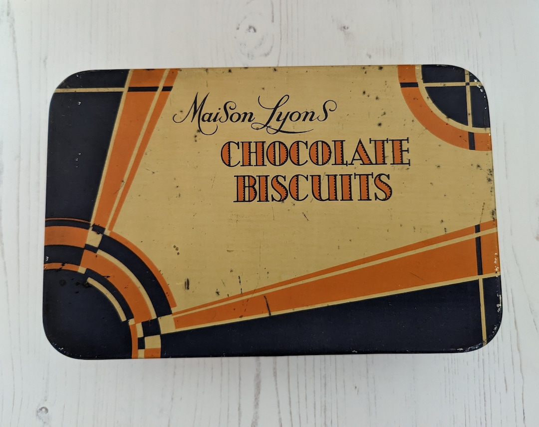 Art Deco Maison Lyons Chocolate Biscuits Tin 1930s Vintage Tin ...