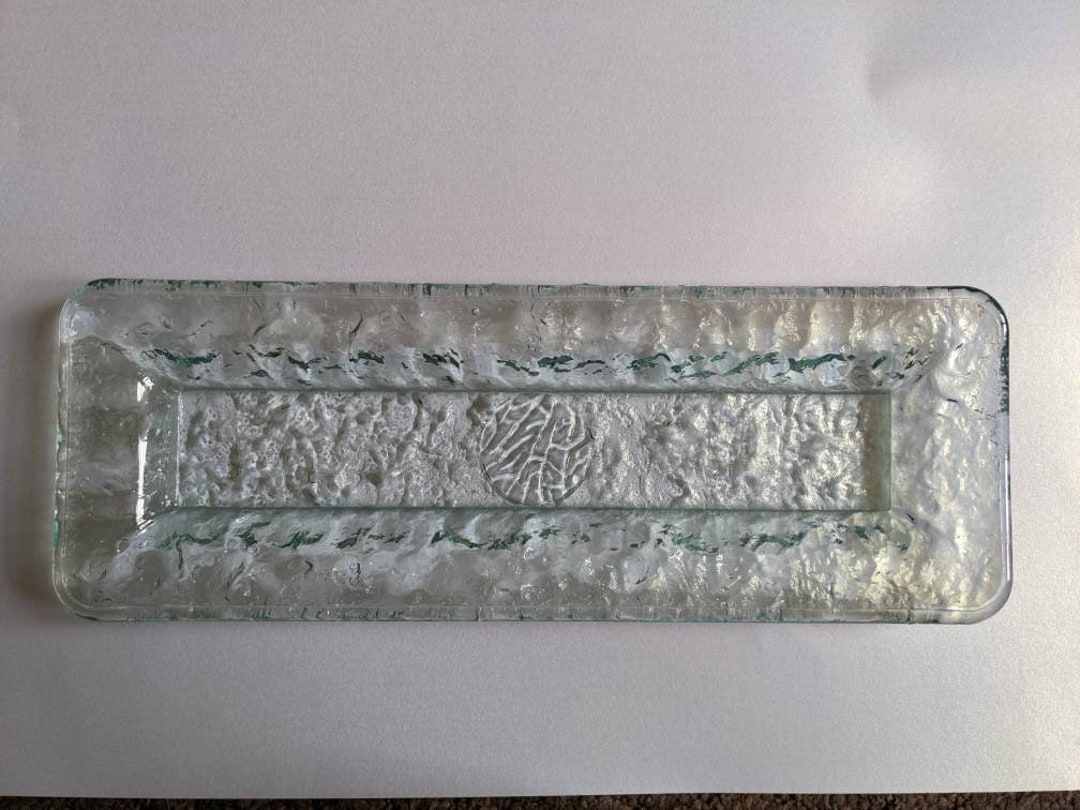 Ice Effect Glass Rectangular Plate or Platter or Tray - Etsy