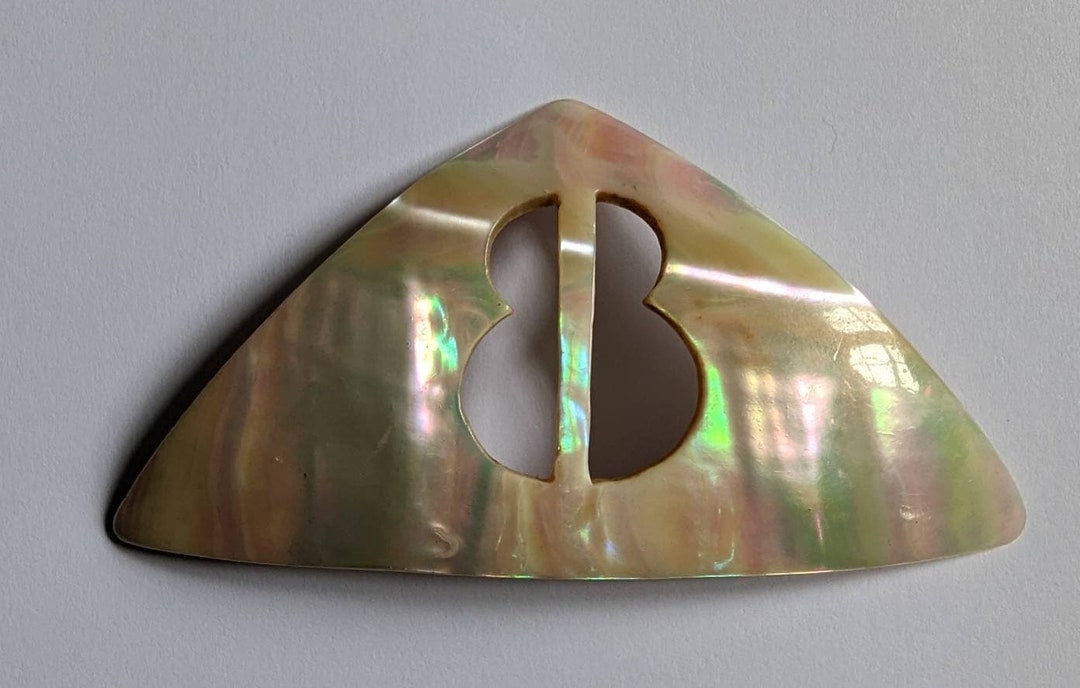 Mother of Pearl Triangular Belt Buckle Mid-century Accessory - Etsy