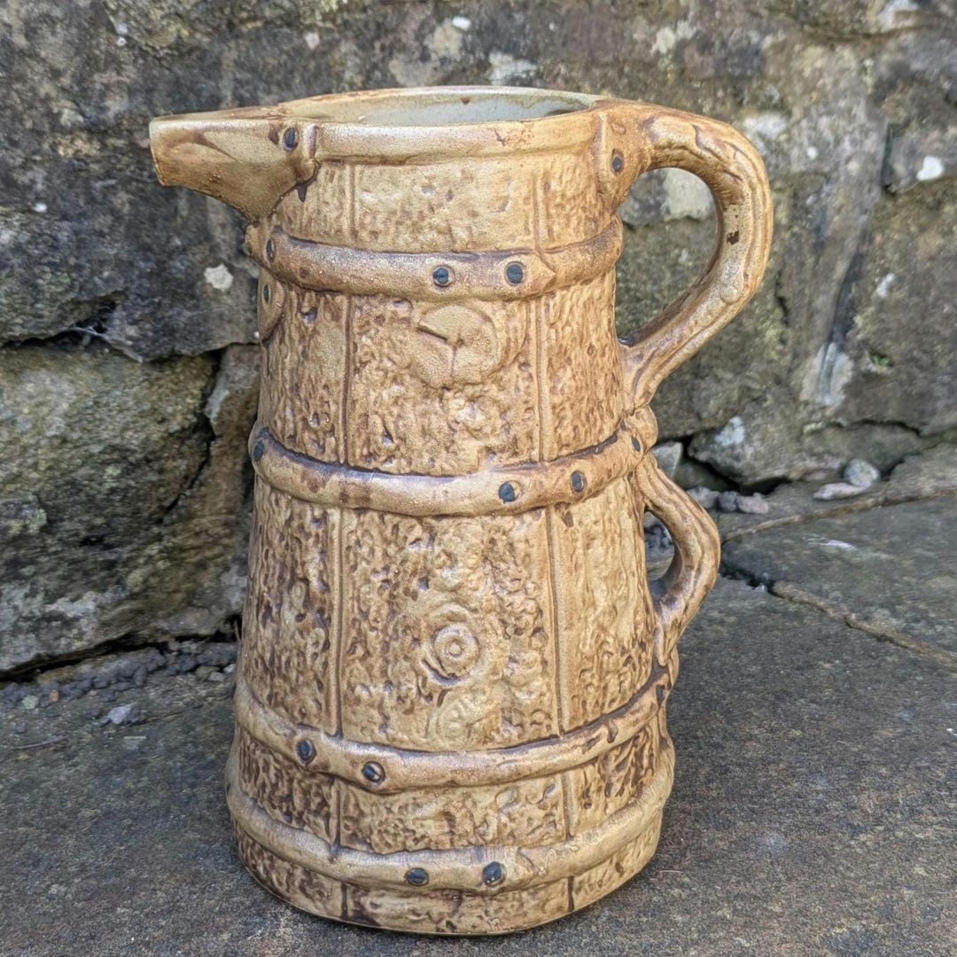 Vintage Hillstonia 1930s Arts and Crafts Style Ceramic Pottery Barrel ...