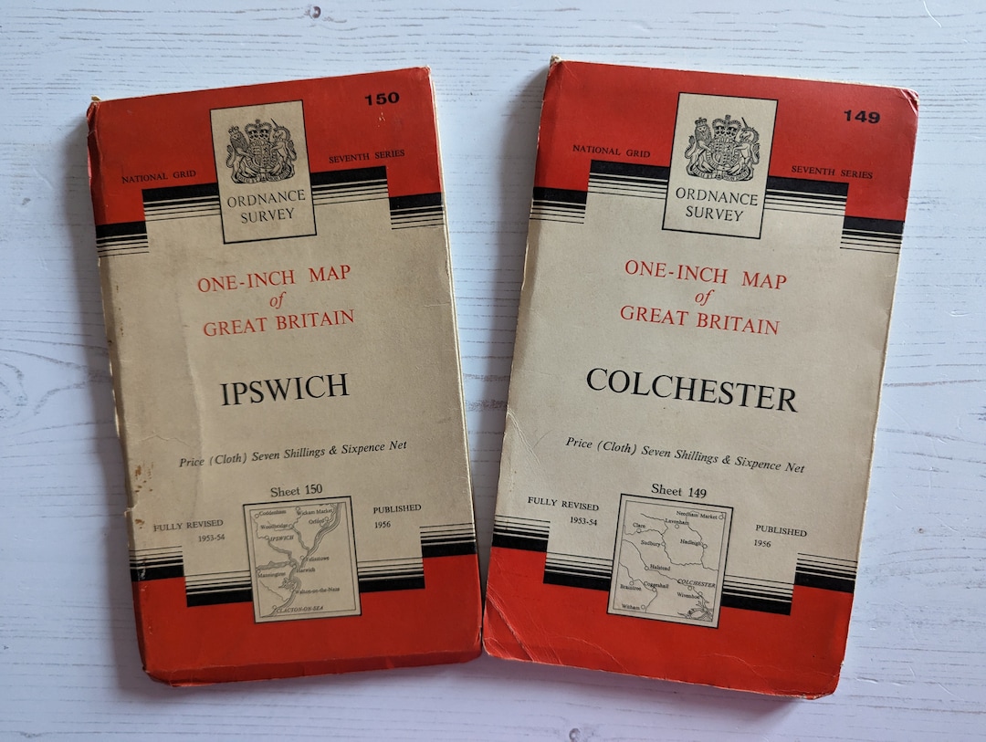 Ordnance Survey One-inch Map of Great Britain Cloth Maps Colchester ...