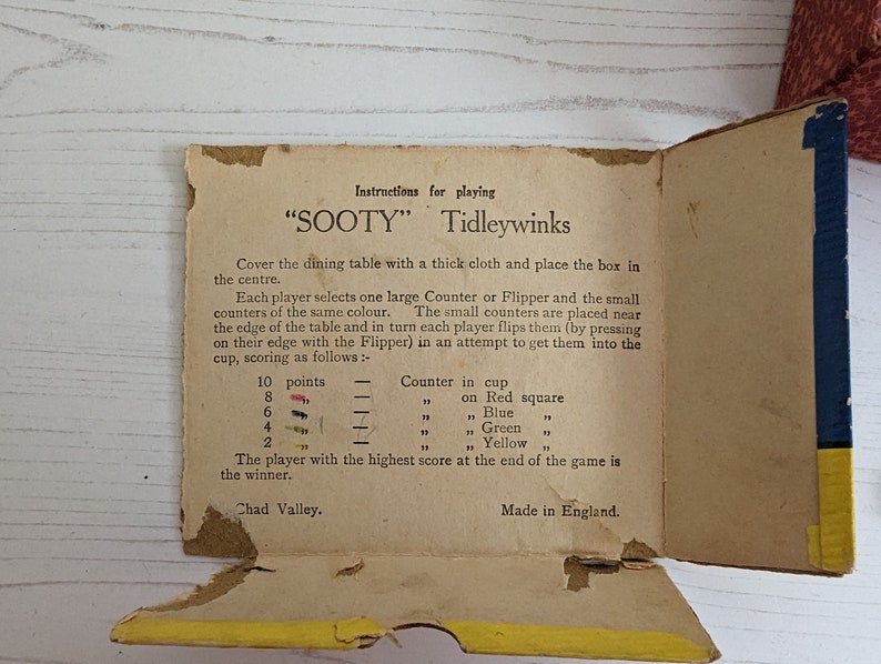 Vintage 1960s Chad Valley Sooty Tidleywinks Tiddley Winks Game - Etsy