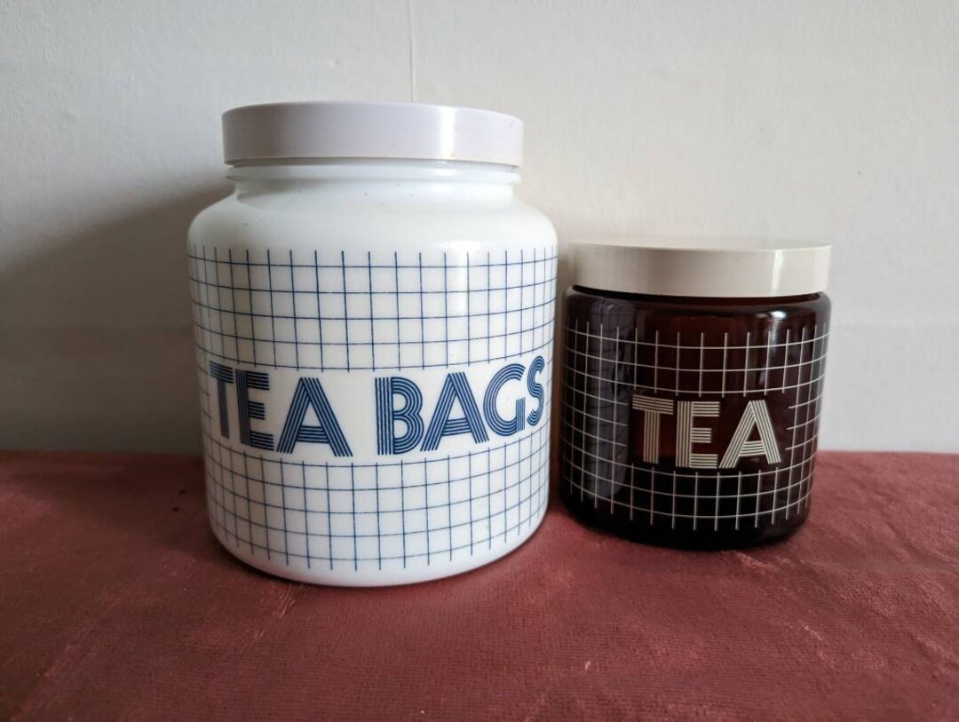 Glass Kitchen Storage Jars Vintage 1980s Cannisters - Etsy