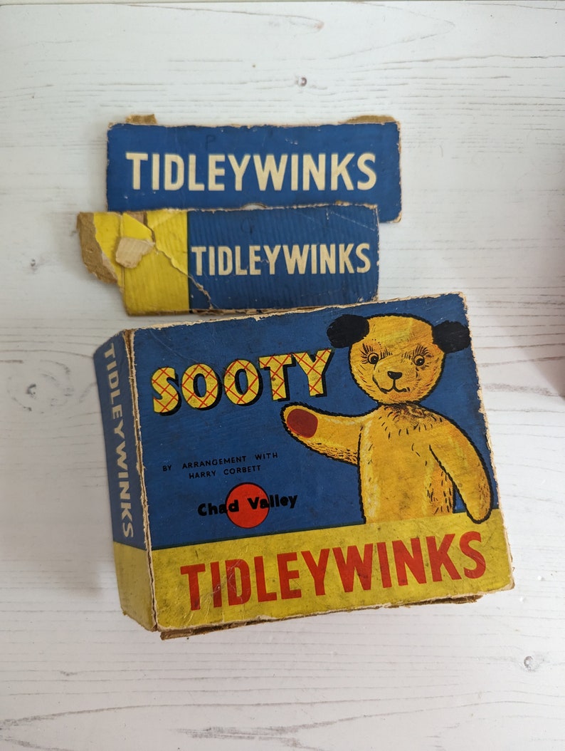Vintage 1960s Chad Valley Sooty Tidleywinks Tiddley Winks Game - Etsy