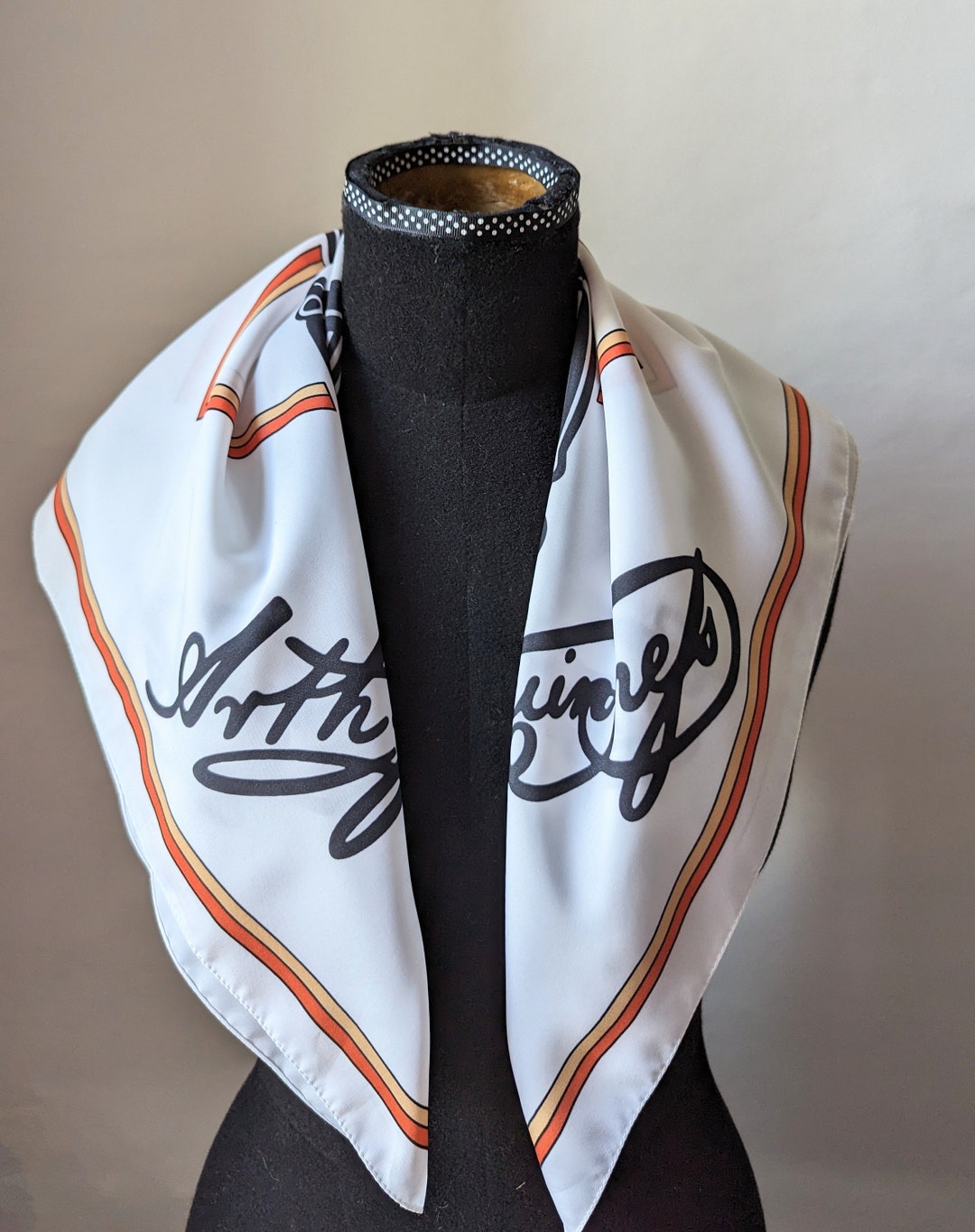 Ladies Guinness White Scarf 1980s James Arnold Gift - Etsy