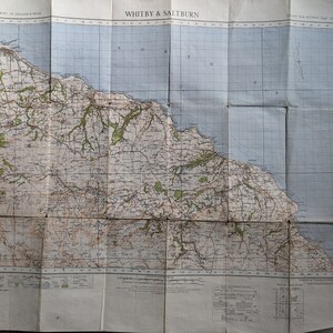 1941 War Office Map: England, Whitby & Saltburn Cloth Map - Etsy