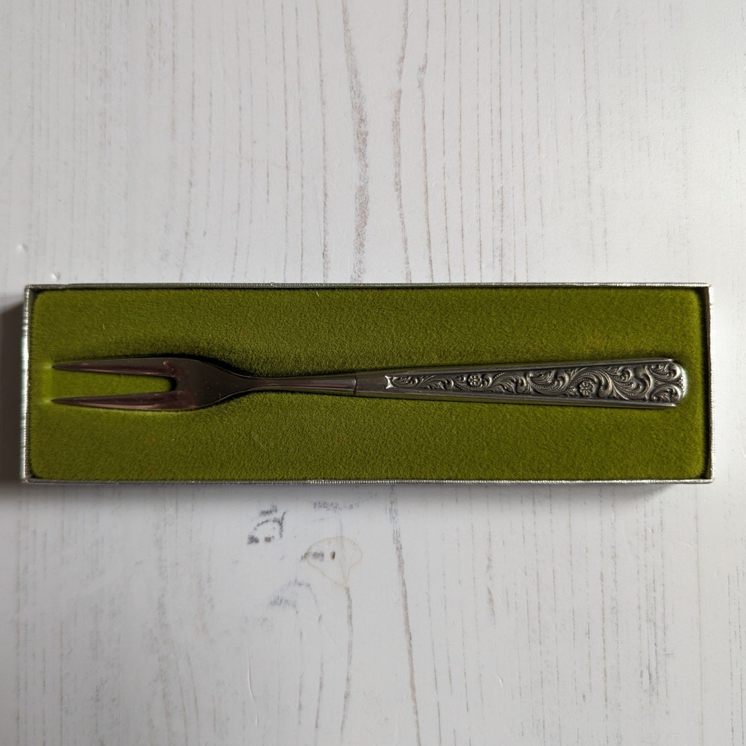 Vintage Rokokko-tinn Pewter Pickle Fork - Norwegian 1970s, Boxed - Etsy