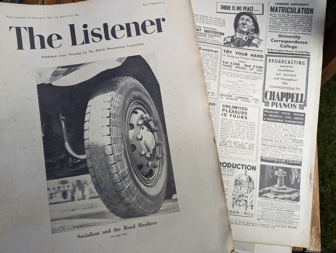 The Listener Magazine 1940s Individual Editions - Etsy