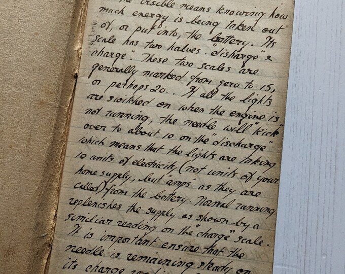 Handwritten Notebook of Motoring Notes 1939-1940 - Etsy