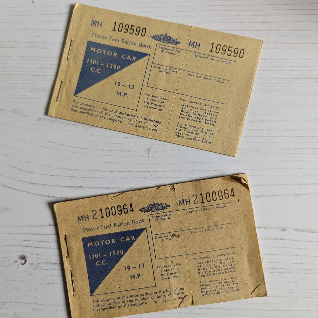 Two 1973 Motor Fuel Ration Book Suez Oil Crisis Unused - Etsy