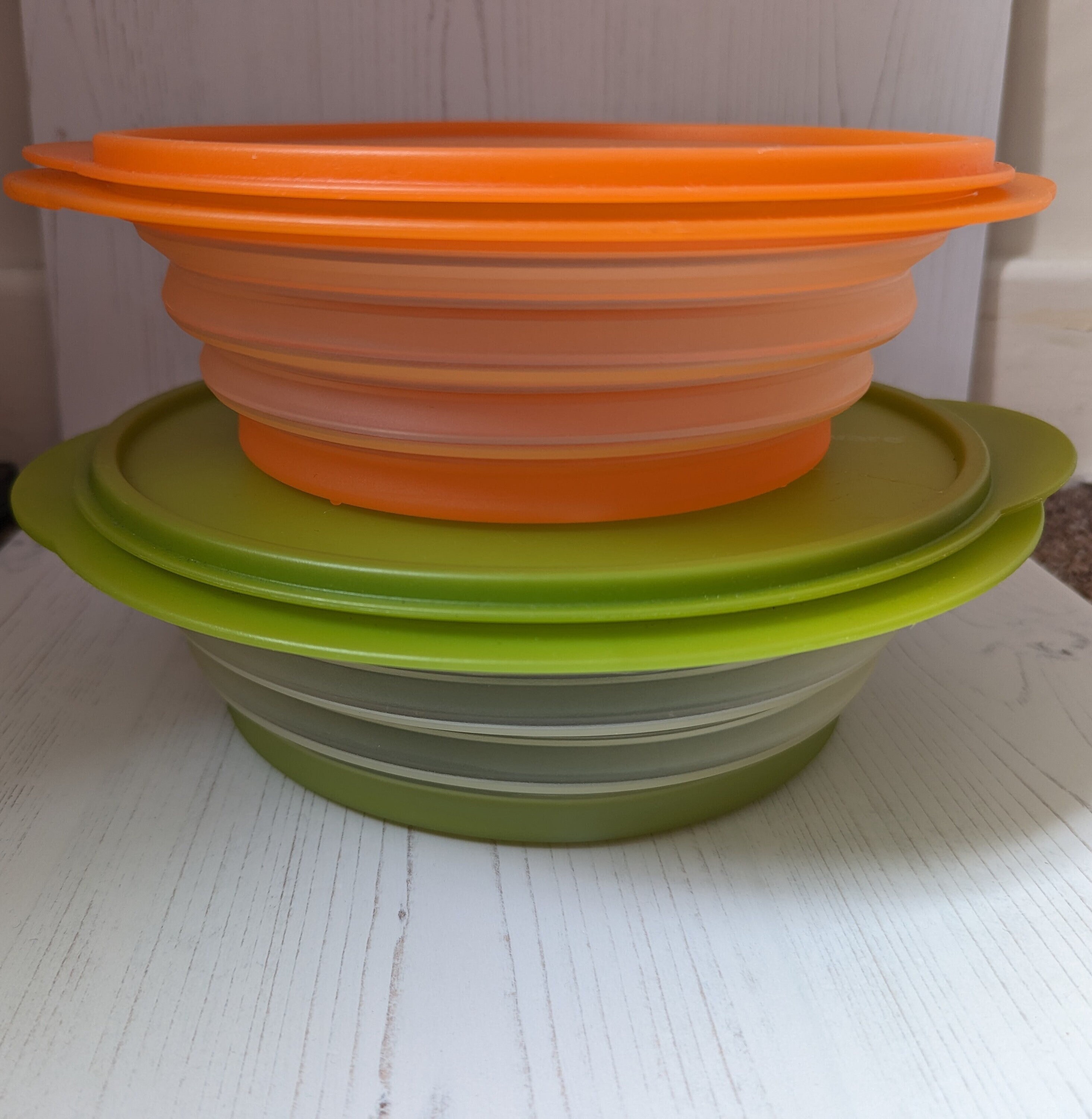 Set of Two Vintage Collapsible and Stackable Tupperware Storage ...