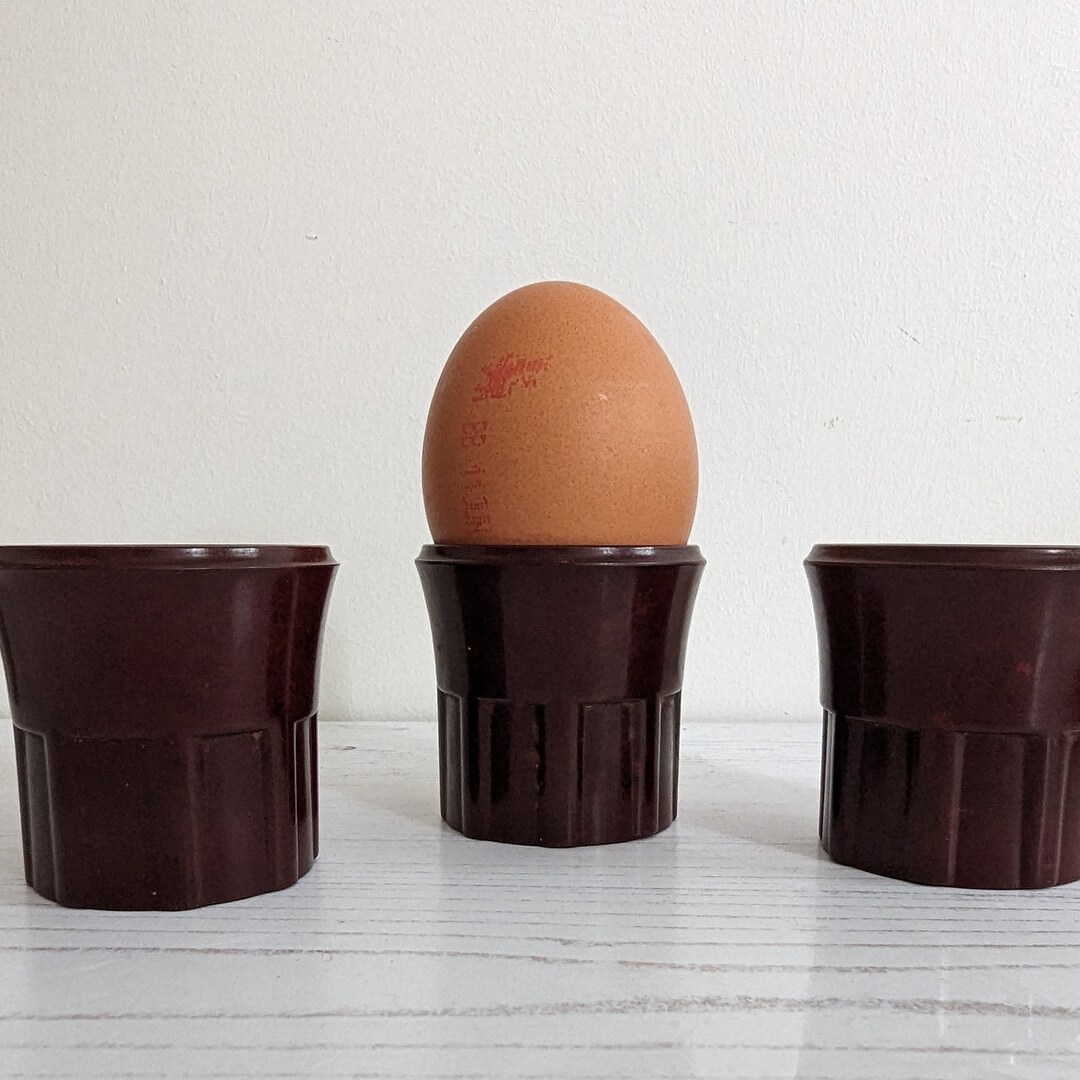 3 X Vintage Mid-century Bakelite Egg Cups Retro - Etsy