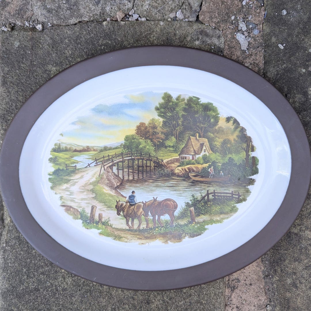 Hornsea Pottery Vitramic Platter: 1970s Dutch Rural Scene - Etsy