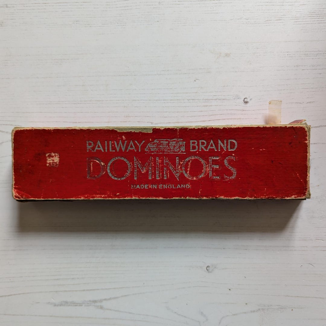 Mid-century Railway Brand Dominoes Original Box Made in England - Etsy