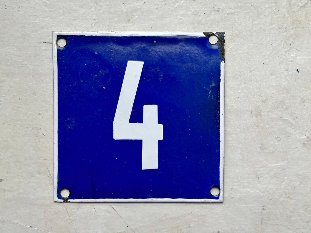 Vintage Enamel House Numbers From Europe - Etsy