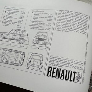 RENAULT 4 Advertising Brochure 1960'S ORIGINAL French Issue - Etsy