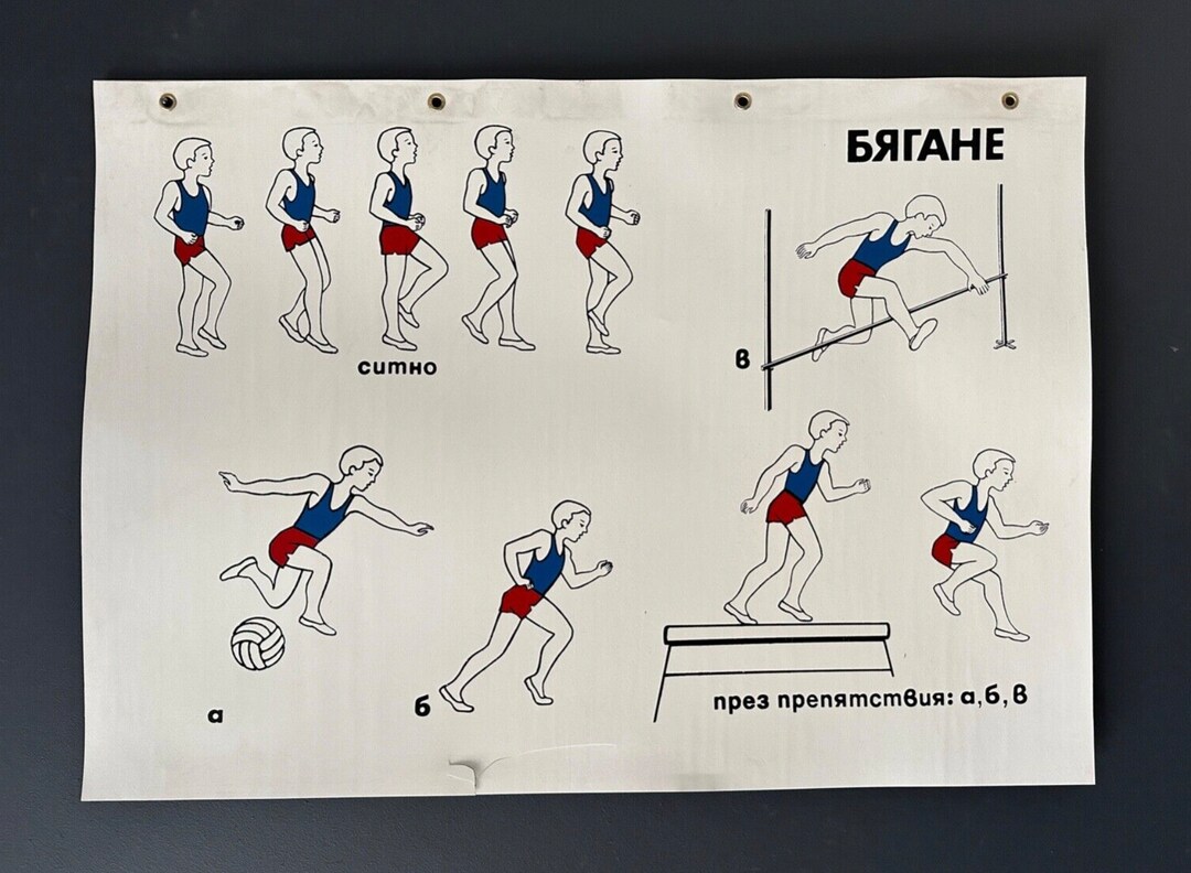 Physical Education Poster Chart Manual Original 1980 School Poster ...