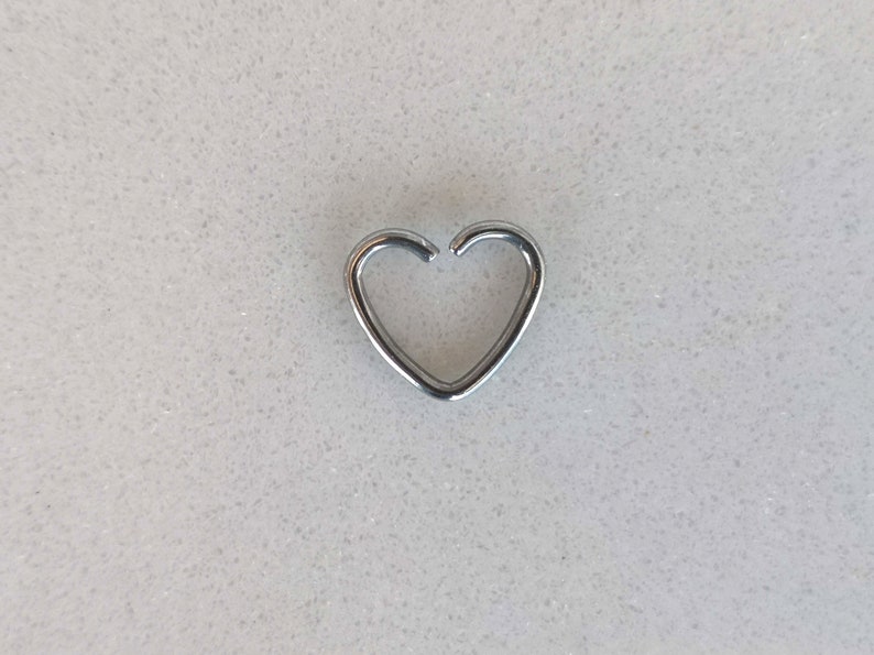 Heart Shaped Daith Earring / Rook Earring / Helix Earring / - Etsy