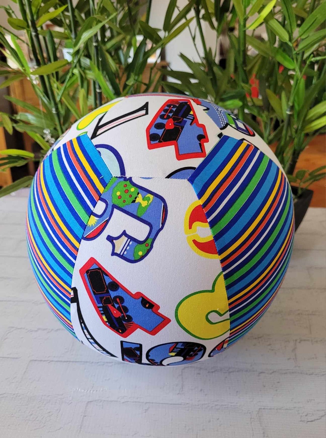 BALLOON BALL- Cotton Fabric Balloon Cover- Pool Ball- Sensory Play ...