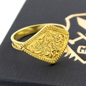 Ring of Favor and Protection With Ornament Gold Plated - Etsy