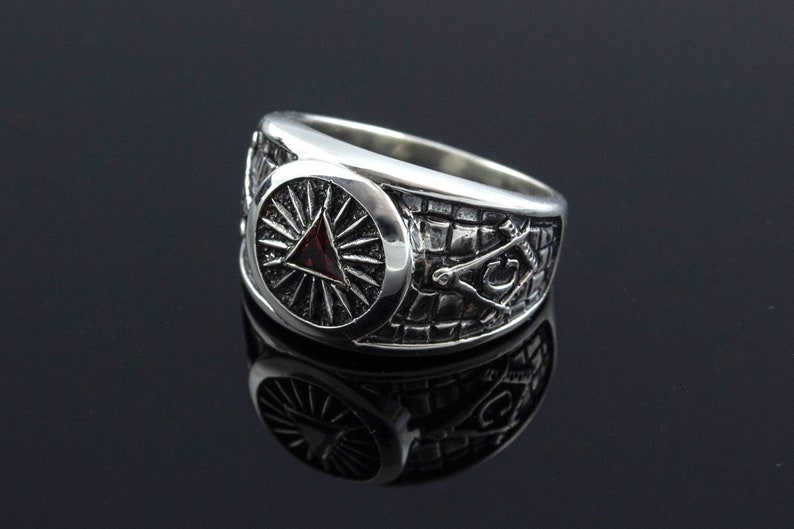 Masonic Man Ring Secret Society Gift for Him Yellow Gold - Etsy