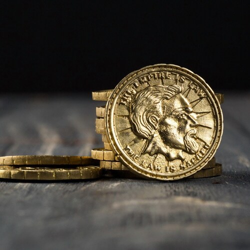 Silver Septim Coin LARP Handmade Item Jewelry Gift Geek - Etsy