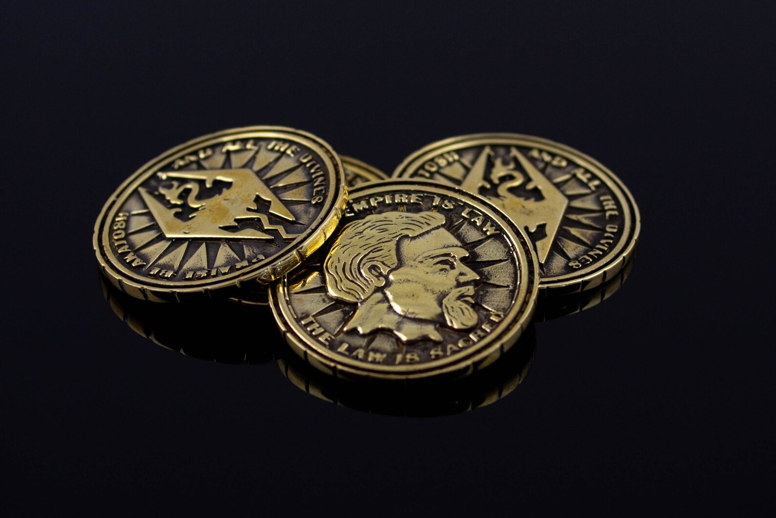 Silver Septim Coin LARP Handmade Item Jewelry Gift Geek - Etsy