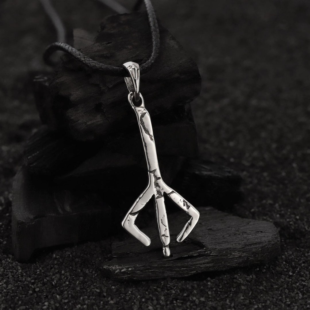 Sterling Silver Caryll Rune Hunter's Mark Pendant, Video Game Necklace ...