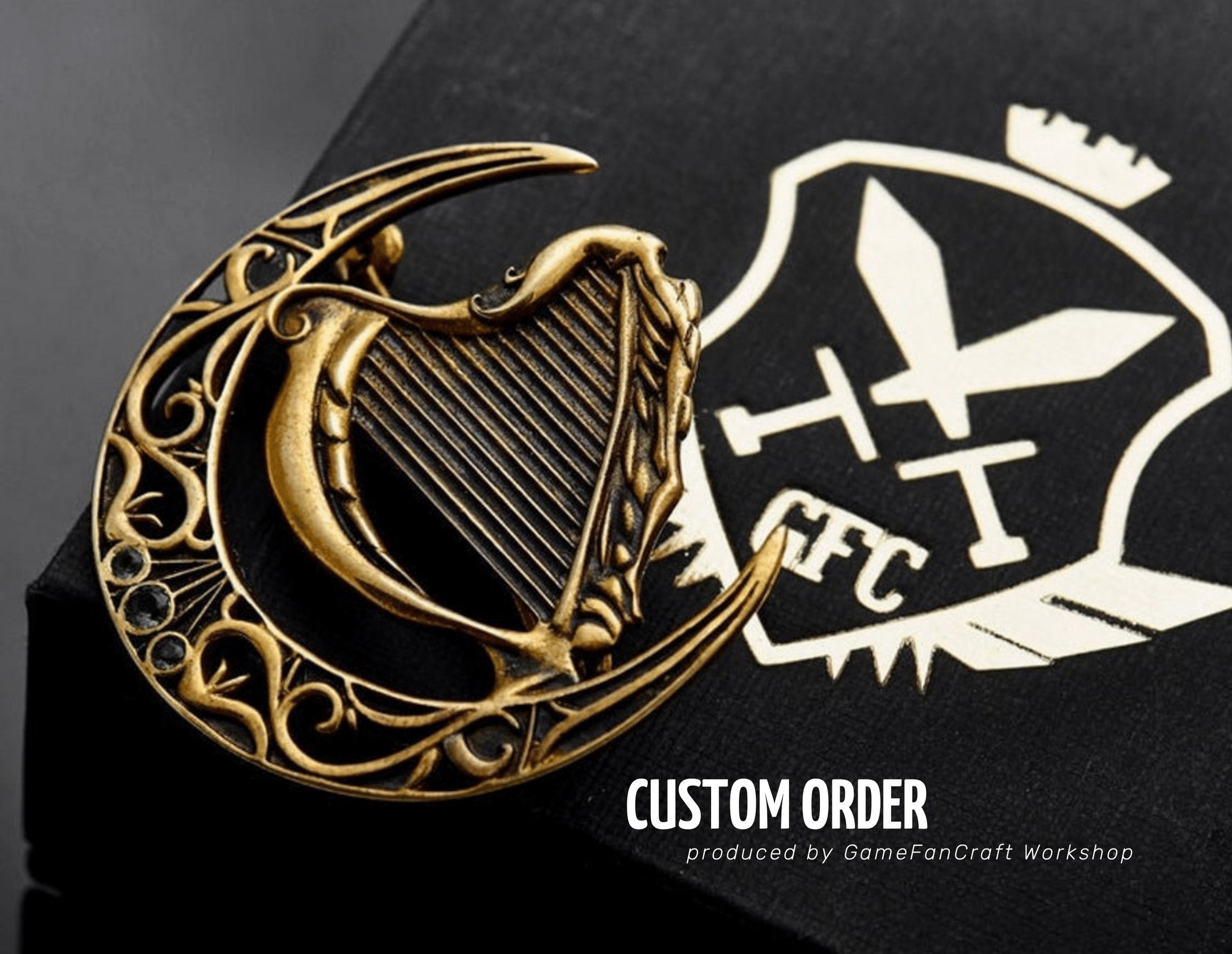 Fantasy LARP Brooch Harpers Pin Board Table Games Fan Jewelry - Etsy UK