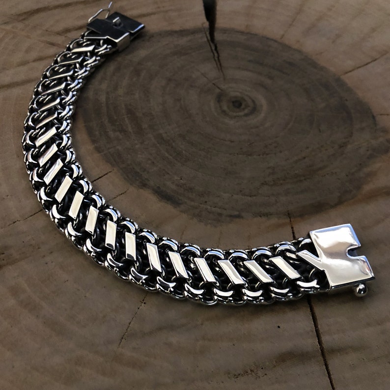 Heavy Men's Silver Bracelet Sterling Silver Jewelry - Etsy