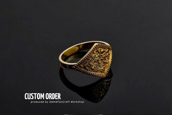 Ring of Favor and Protection With Ornament Gold Plated - Etsy